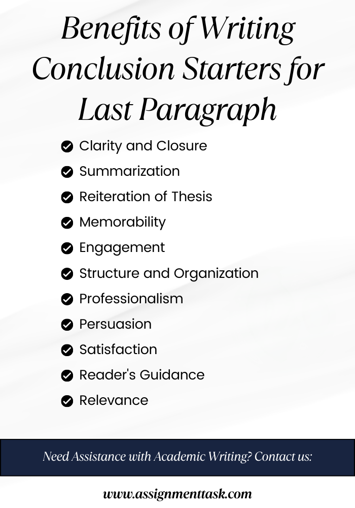 100 Good Conclusion Starters For Last Paragraph 100 Good Conclusion Starters For Last Paragraph